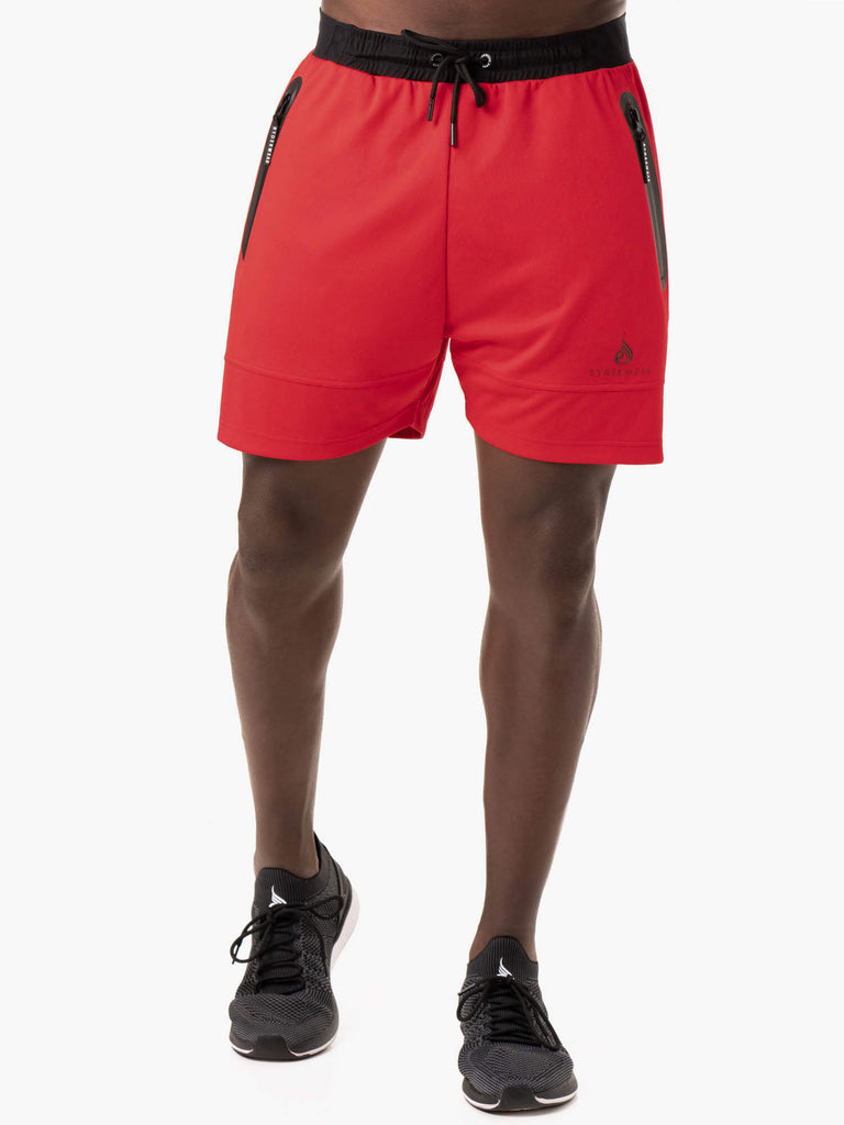 Advance Mesh Short - Red - Ryderwear