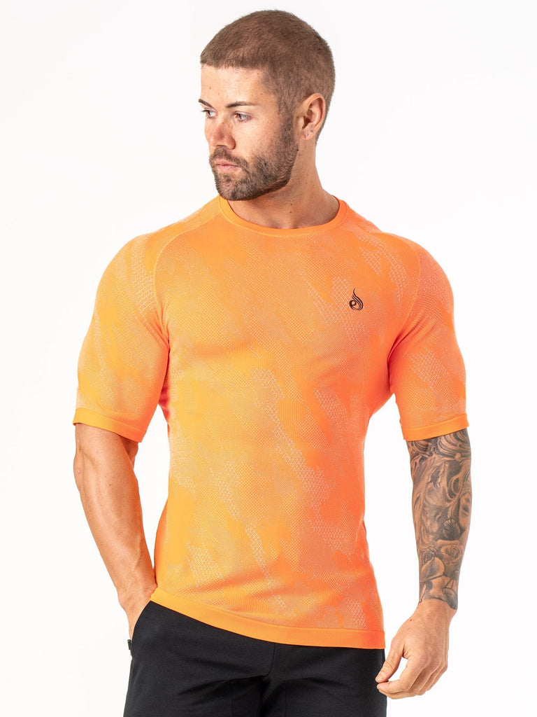 Aero Core Seamless T-Shirt - Orange - Ryderwear