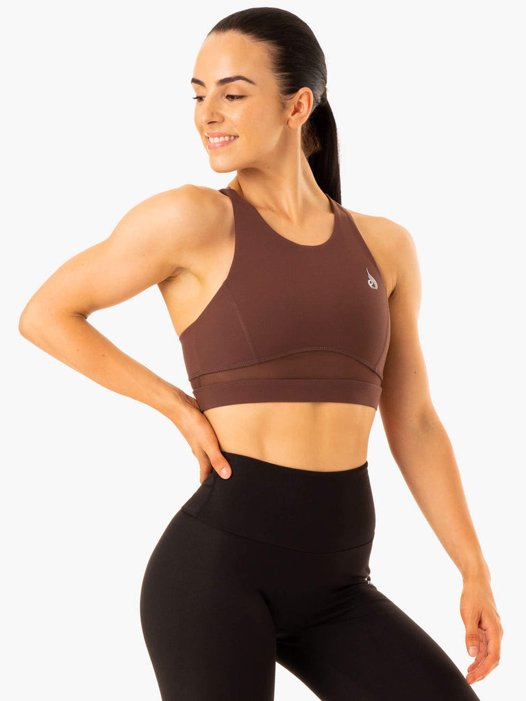 Amazon Mesh Sports Bra - Chocolate - Ryderwear