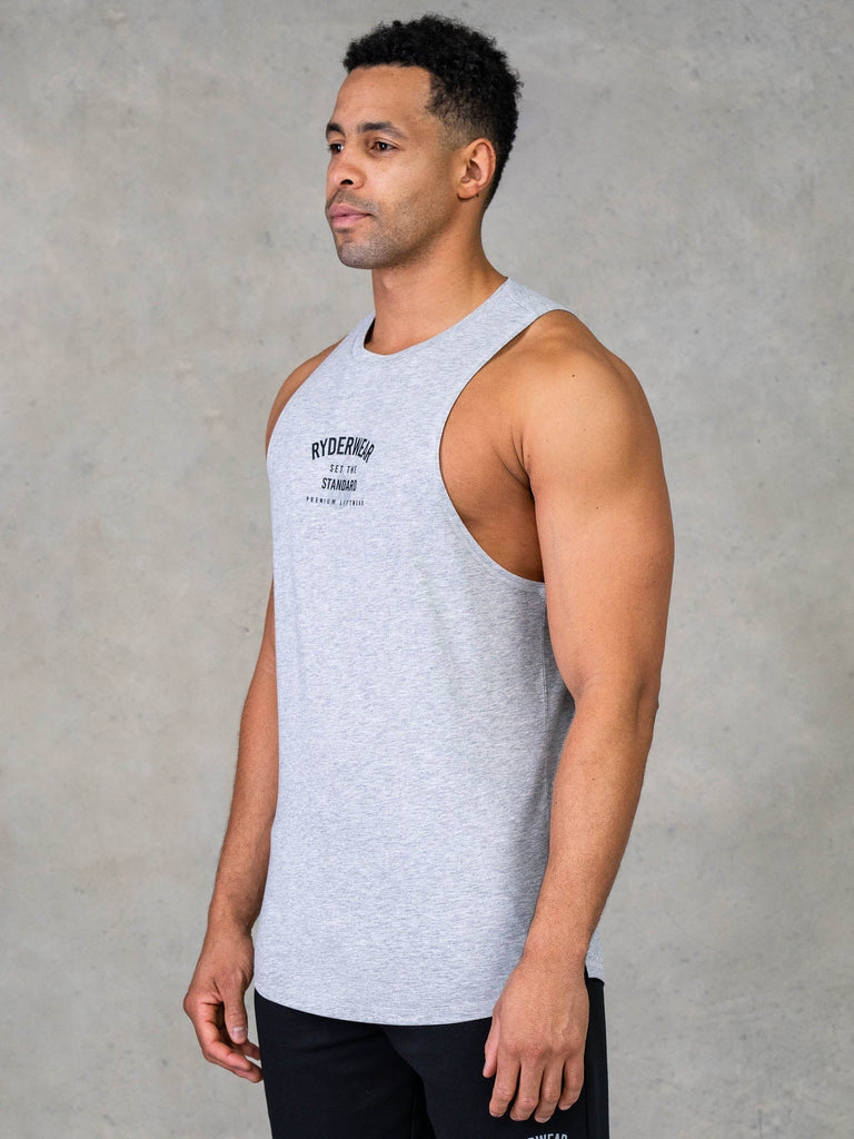 Legacy Drop Armhole Tank - Grey Marl - Ryderwear