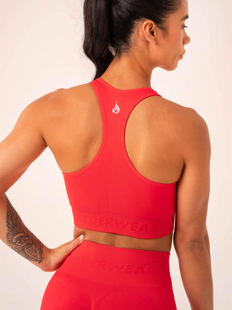 Lift Seamless High Neck Sports Bra - Chilli - Ryderwear