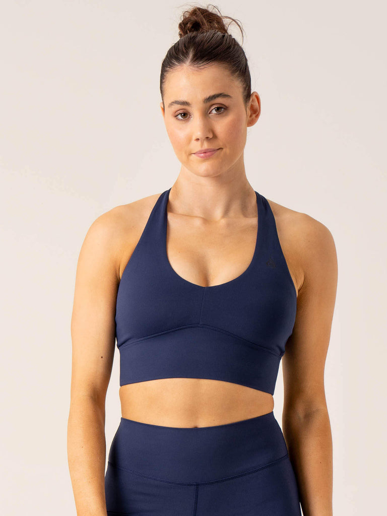 NKD Arch Halter Sports Bra - Navy - Ryderwear