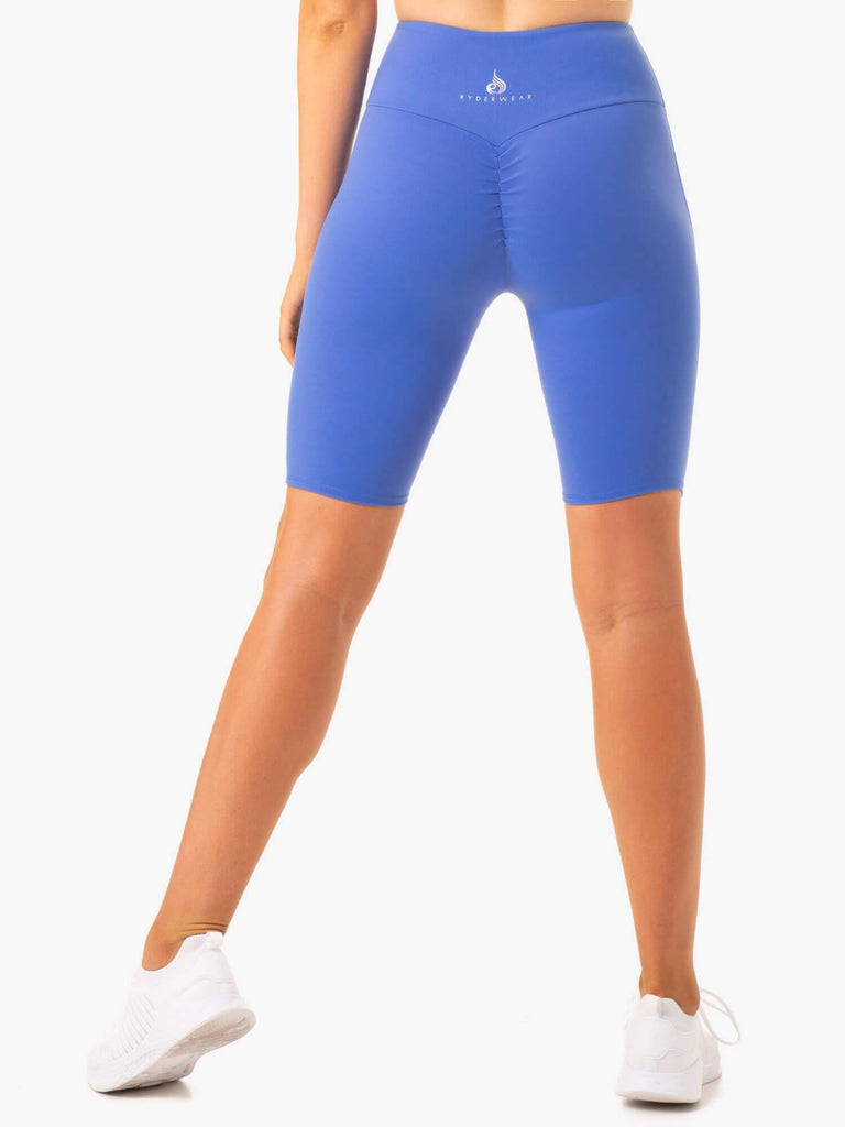 Staples Scrunch Bum Bike Shorts - Iris Blue - Ryderwear